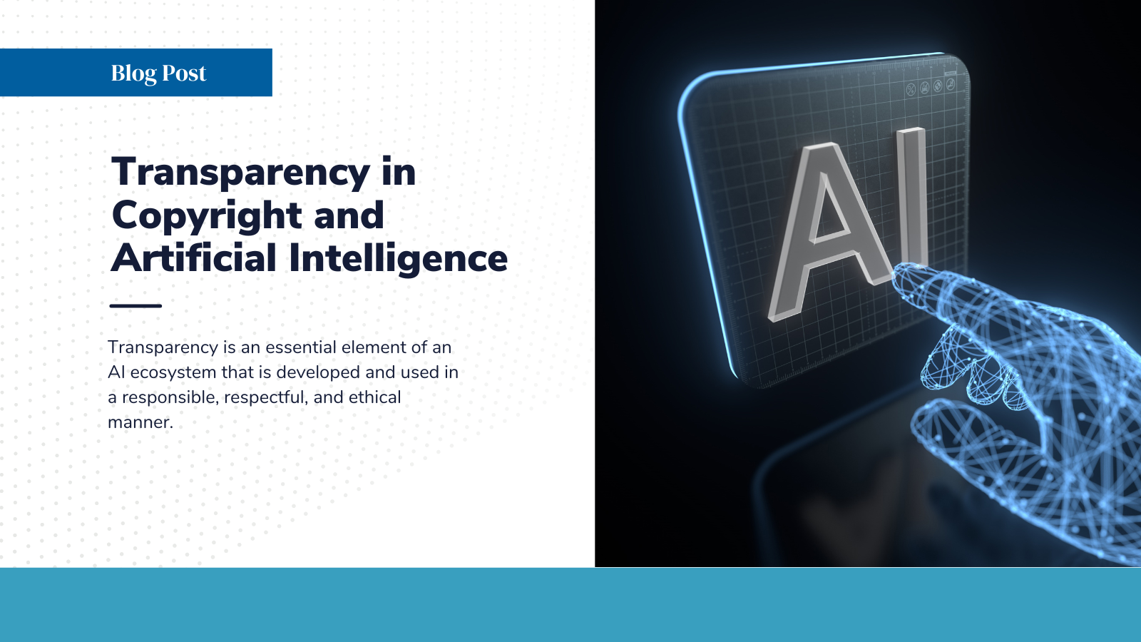 Transparency in Copyright and Artificial Intelligence | Copyright Alliance