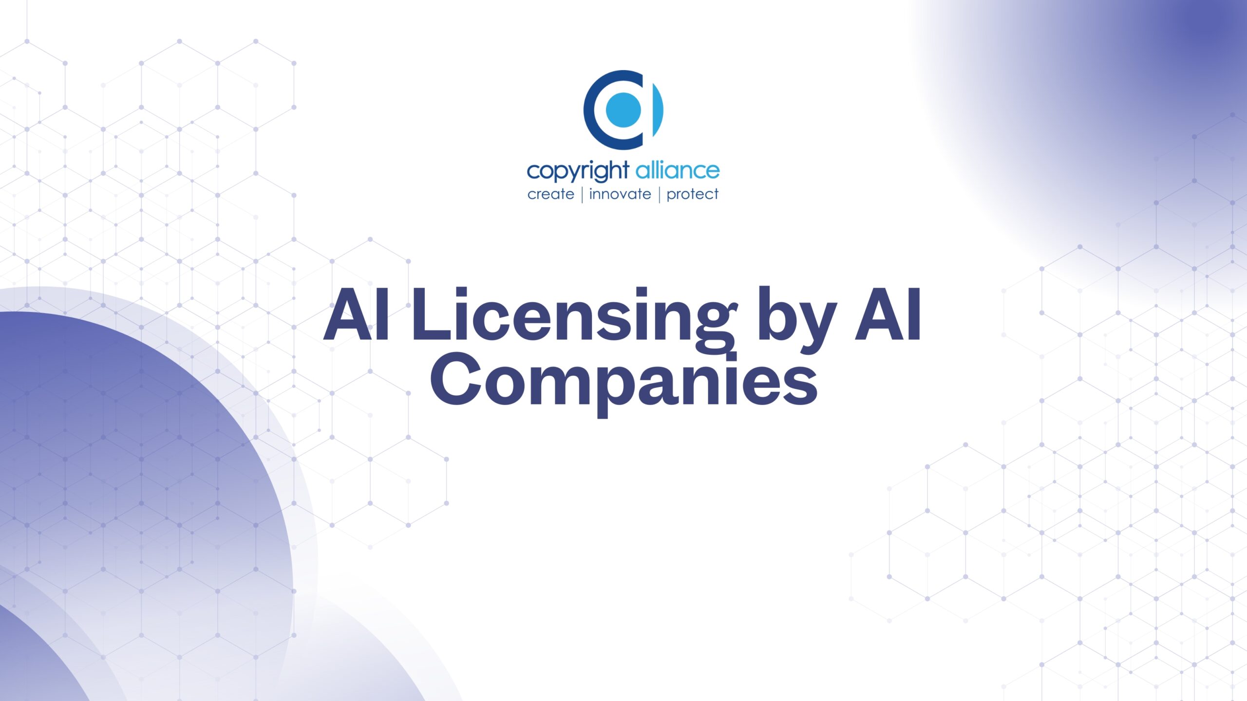 AI Licensing by AI Companies | Copyright Alliance